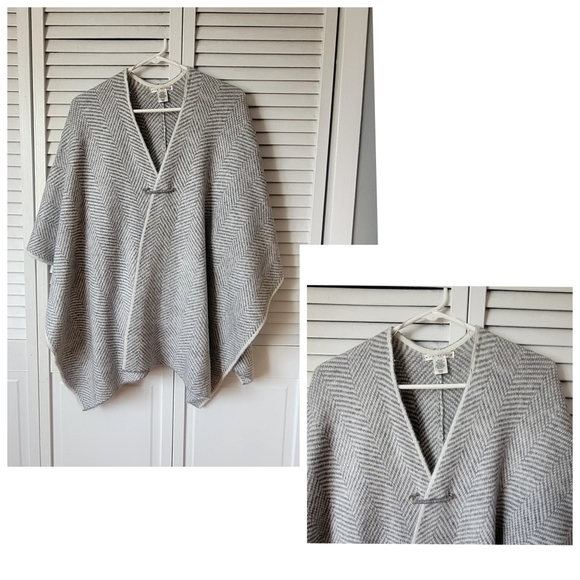 Max Studio | Jackets & Coats | Max Studio Herringbone Cape Os One Size ...